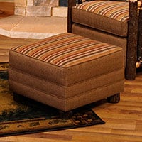 Rustic Footstools & Faux Leather Ottomans | Cabin Place – The Cabin Place