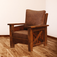 Faux Leather Armchairs & Rustic Lounge Chairs | Cabin Place – The Cabin ...