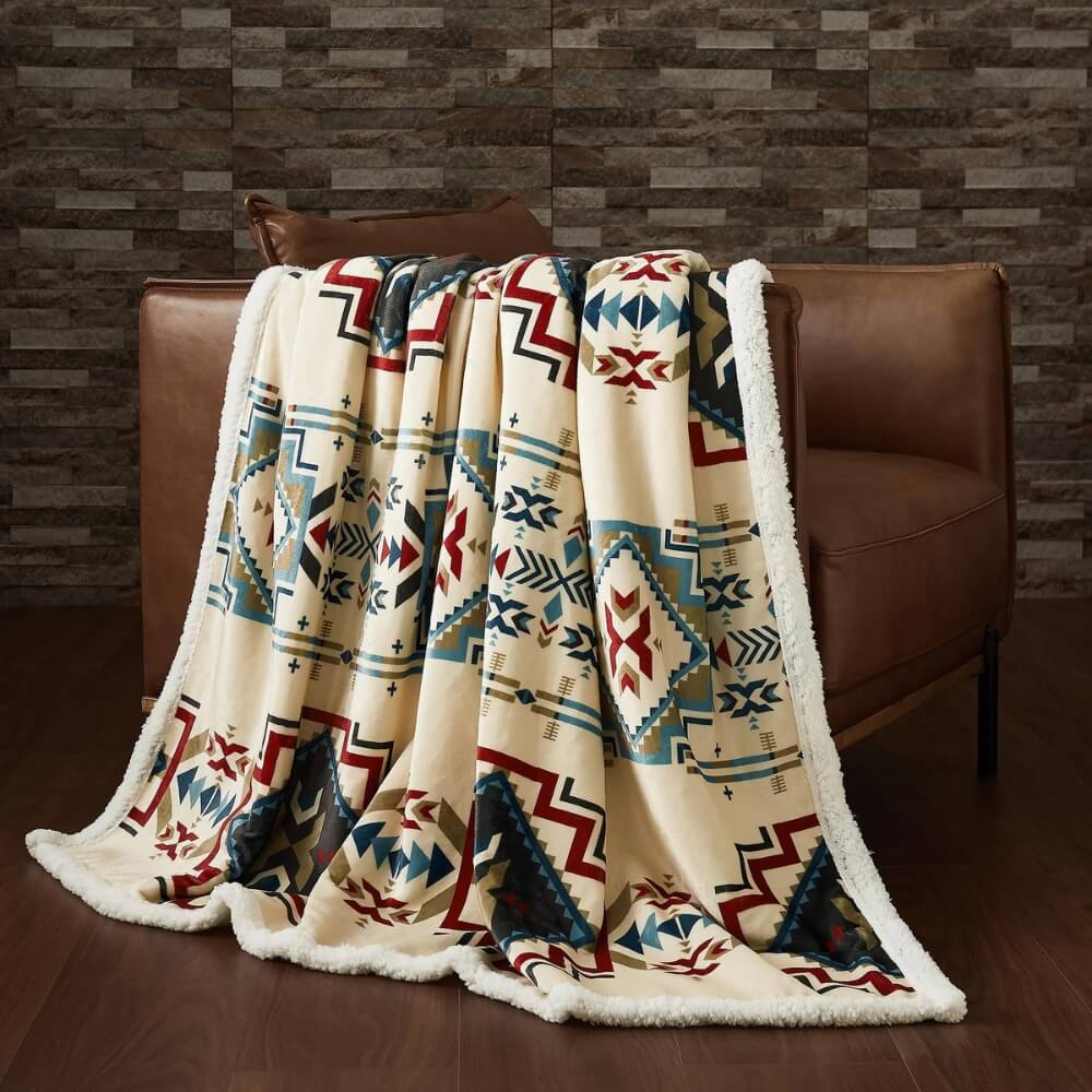 Whispering Wind Sherpa Throw Blanket | Cabin Place