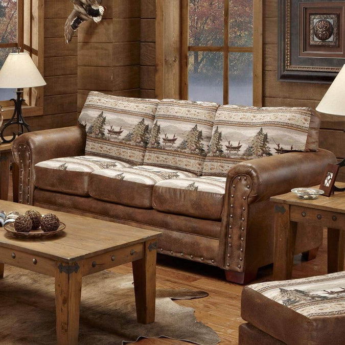 Rustic Sofas & Couches | Faux Leather & More | Cabin Place – The Cabin ...