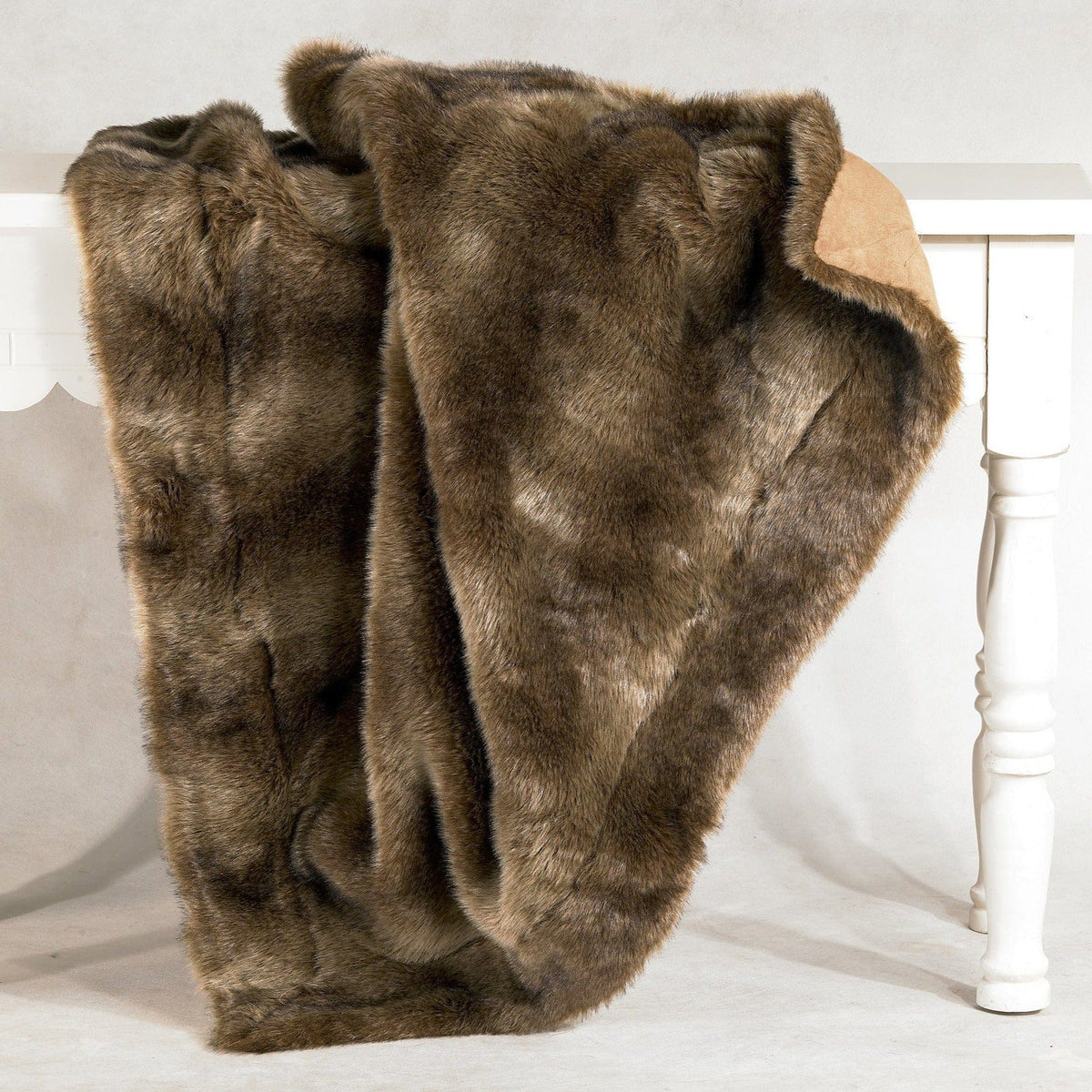 Faux Wolf Throw Blanket | Cabin Place – The Cabin Place