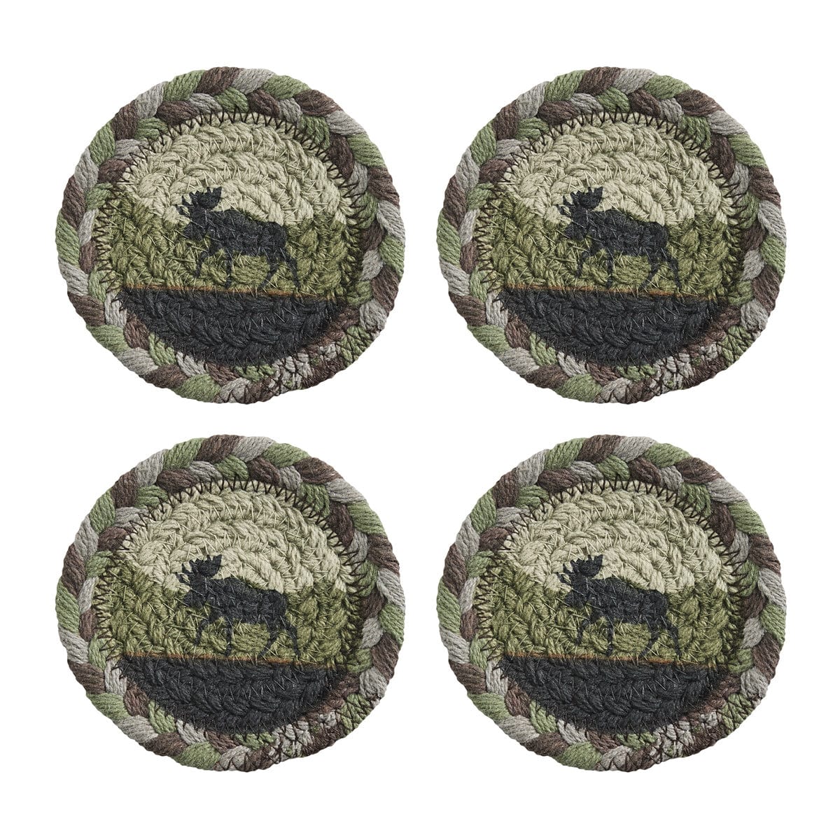 Moose Braid Coaster Set | Cabin Place