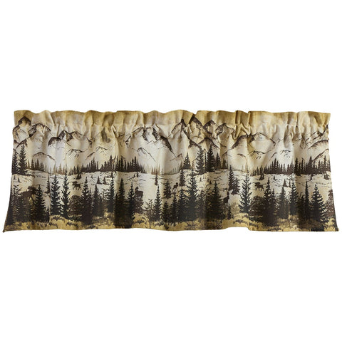 Valley Mountain Scene Valance | Cabin Place – The Cabin Place