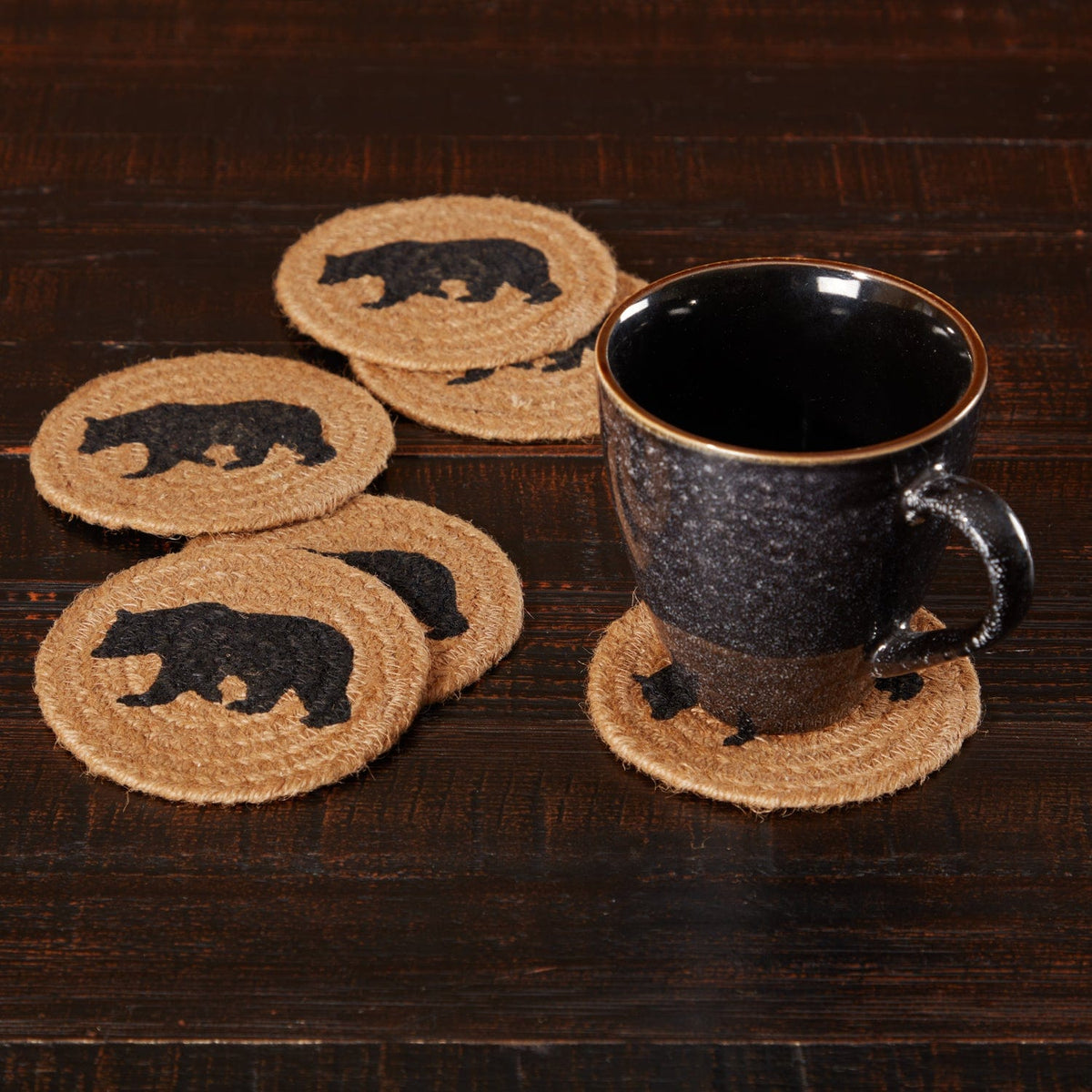Wildlife Patch Bear Coaster Set – The Cabin Place