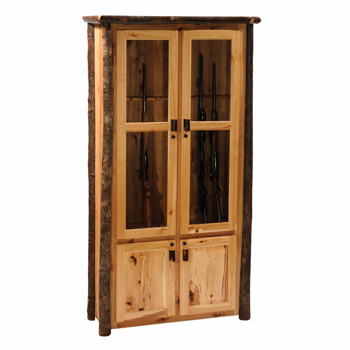 Hickory Log Eight Gun Cabinet – The Cabin Place