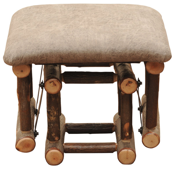 Rustic Footstools & Faux Leather Ottomans | Cabin Place – The Cabin Place