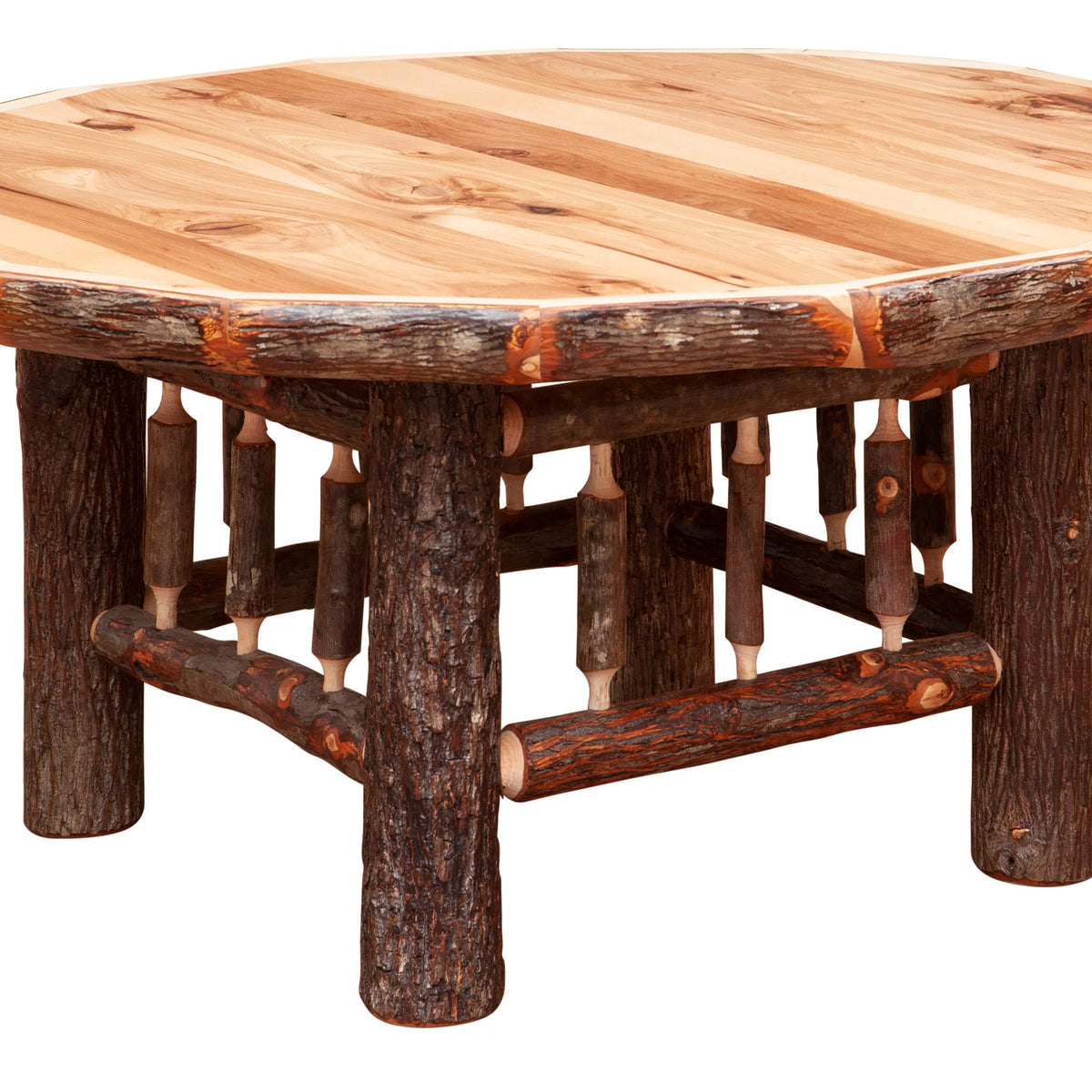 Hickory Round Coffee Table – The Cabin Place