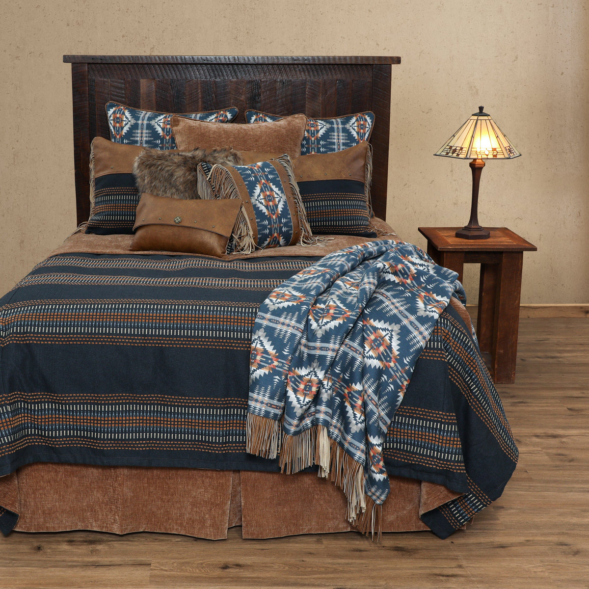 Bronco Blue Coverlet – The Cabin Place