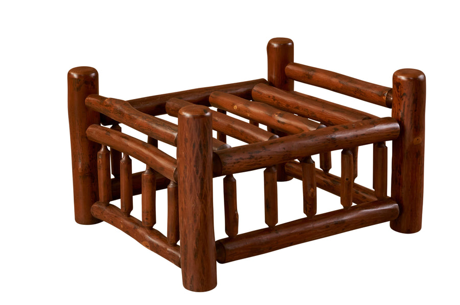 Rustic Footstools & Faux Leather Ottomans | Cabin Place – The Cabin Place