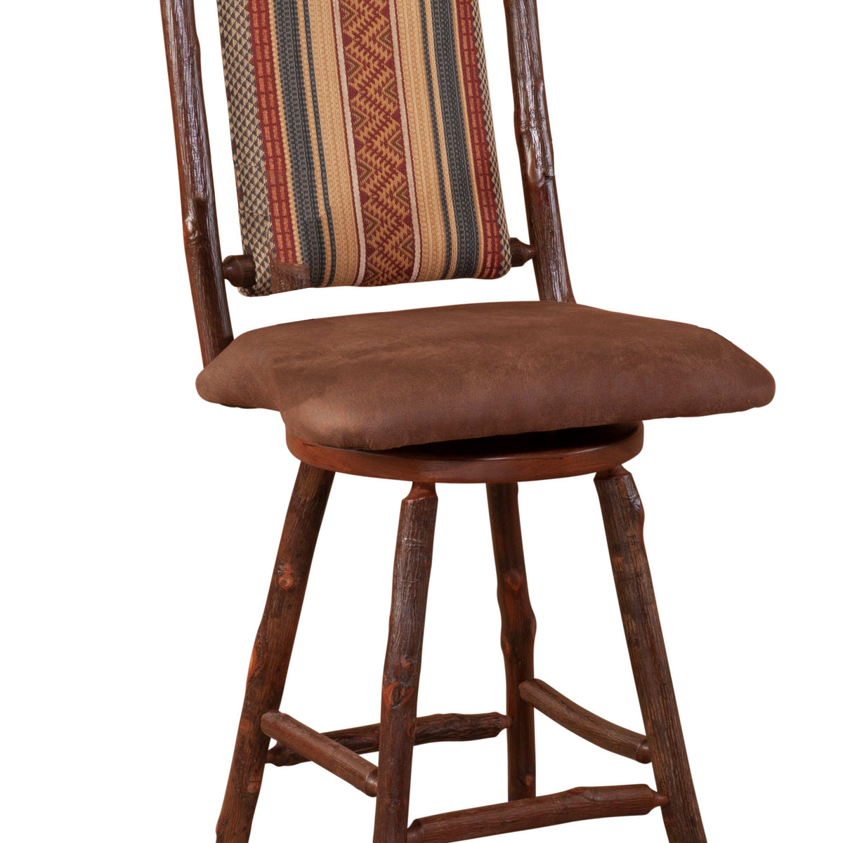 Hickory Upholstered Swivel Counter Stool – The Cabin Place