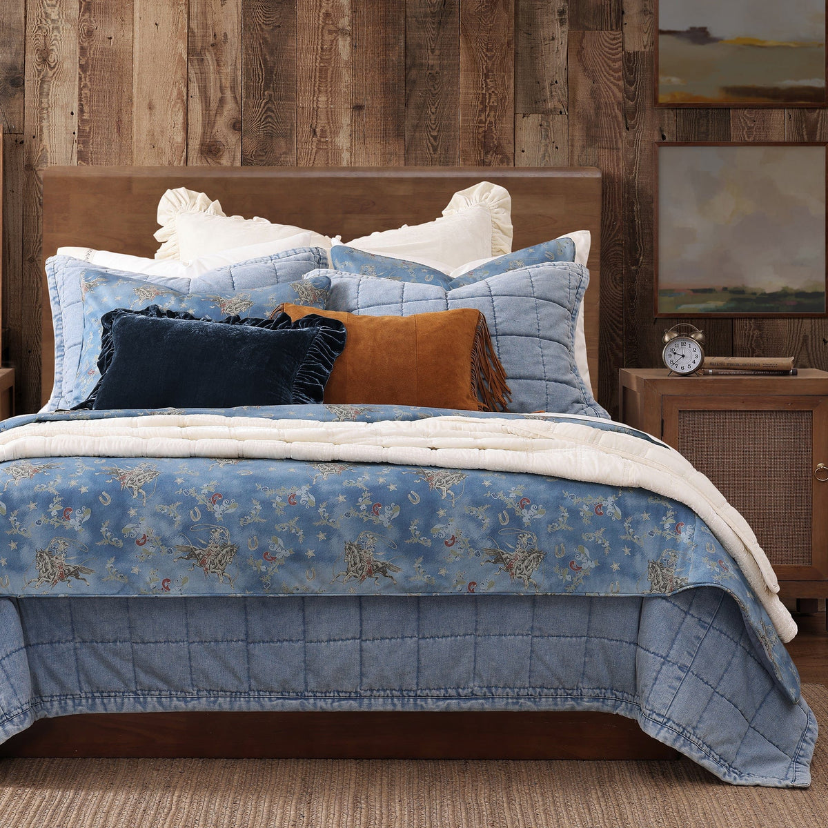 Denim Washed Cowboy Duvet Cover Set – The Cabin Place