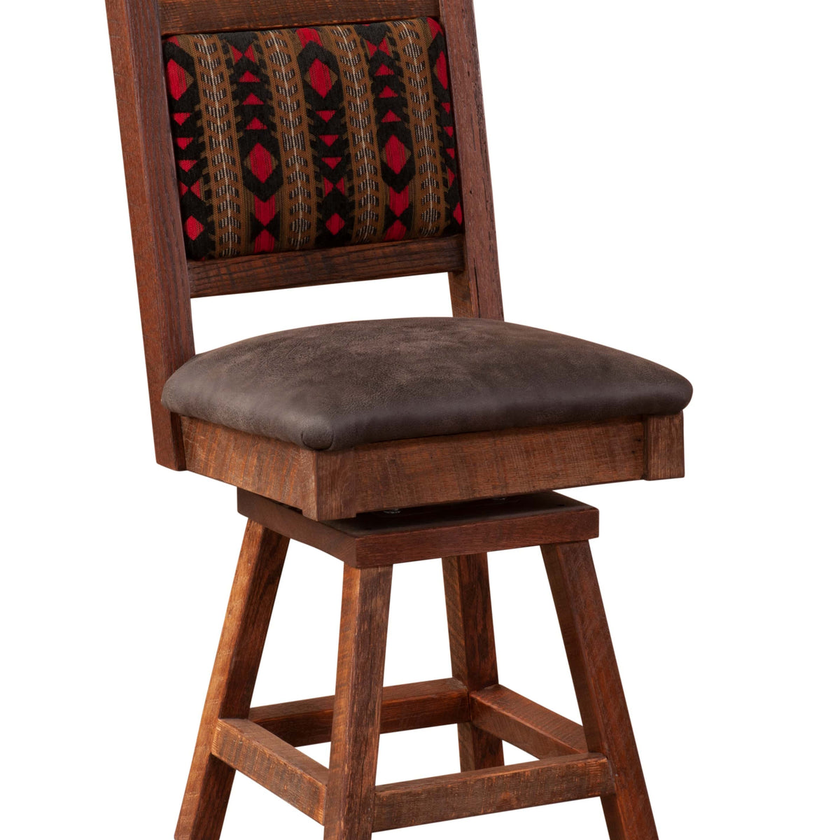 Barnwood Colonial Swivel Counter Stool – The Cabin Place