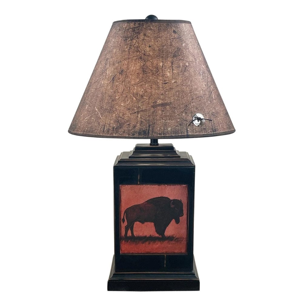 Burnt Sienna Bison Table Lamp | Cabin Place