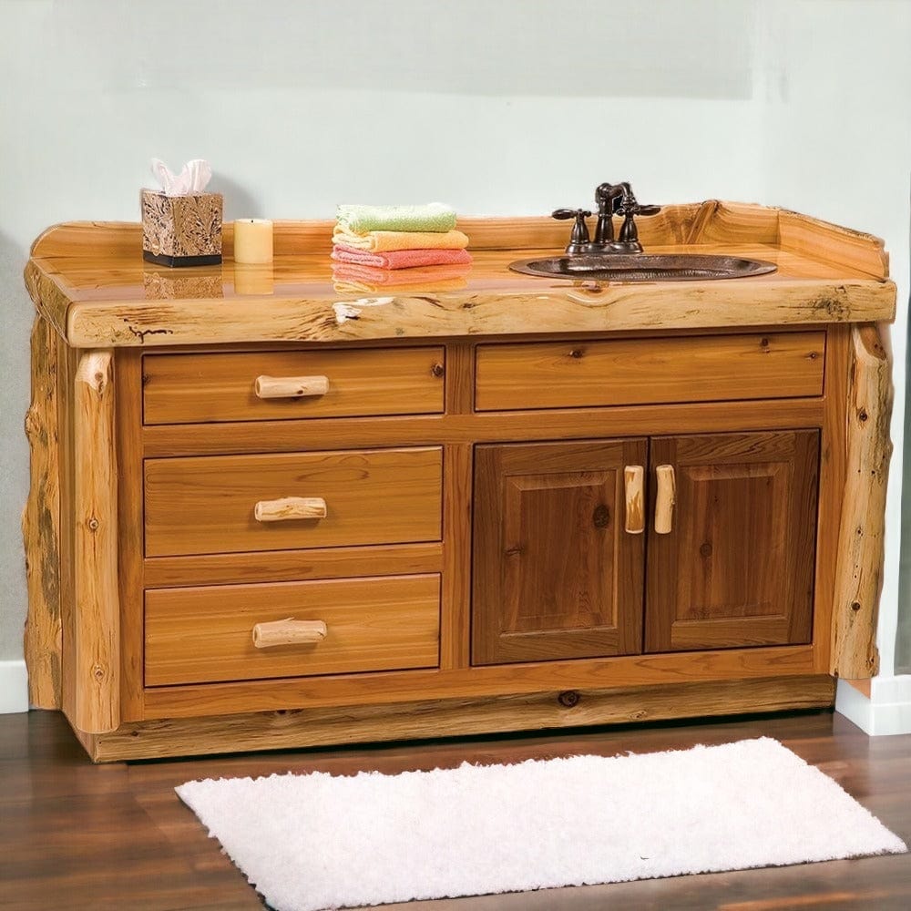 Cedar Log Bathroom Cabinets Clear Cedar Wine Cellars FengFa™|