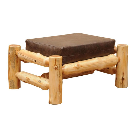 Rustic Footstools & Faux Leather Ottomans | Cabin Place – The Cabin Place