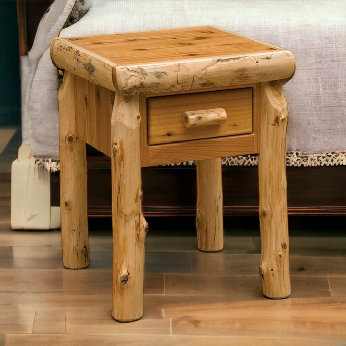 Handmade Rustic End Tables with Storage & More | Cabin Place – The ...