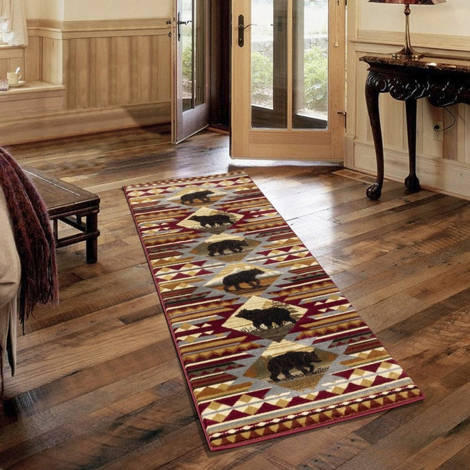 Diamond Bear Area Rug | Cabin Place – The Cabin Place