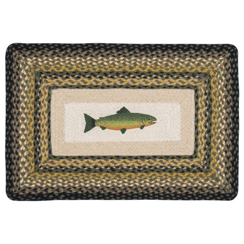 Fish Braid Oblong Patch Rug – The Cabin Place