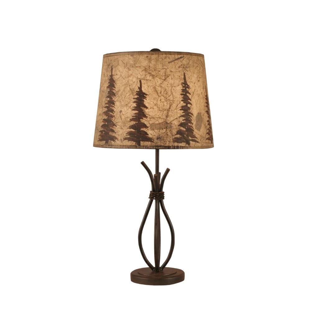 Iron Stack Pine Tree Table Lamp | Cabin Place – The Cabin Place