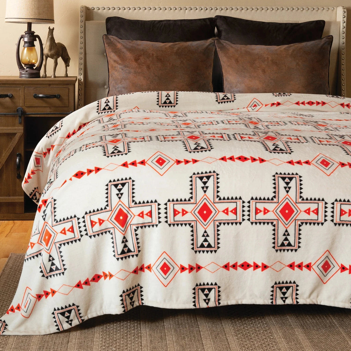 Wrangler Southwest Sun Plush Bed Blanket – The Cabin Place