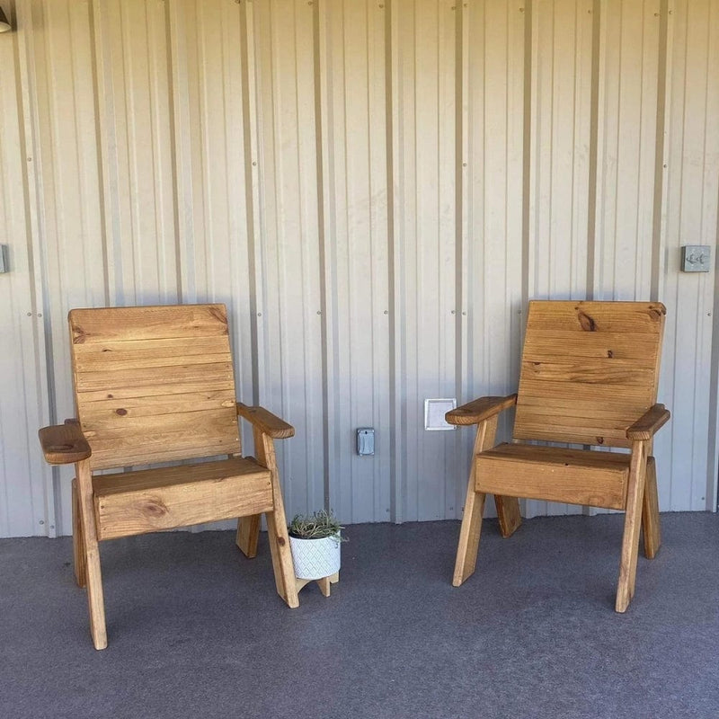Rustic Highback Outdoor Chair | Cabin Place