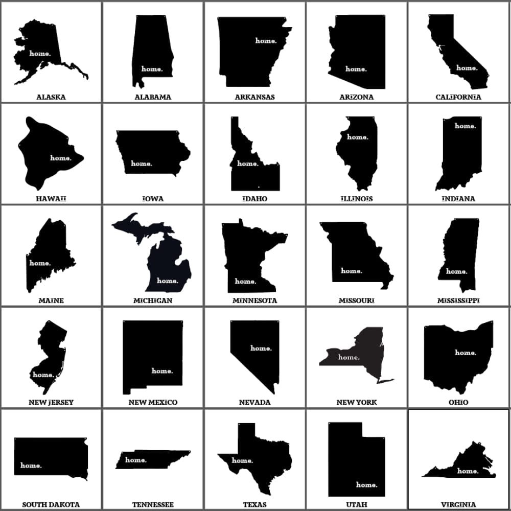 State Metal Sign | Cabin Place