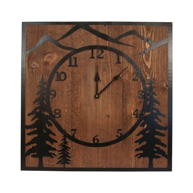Wooden & Metal Rustic Wall Clocks for Lodges | Cabin Place – The Cabin ...