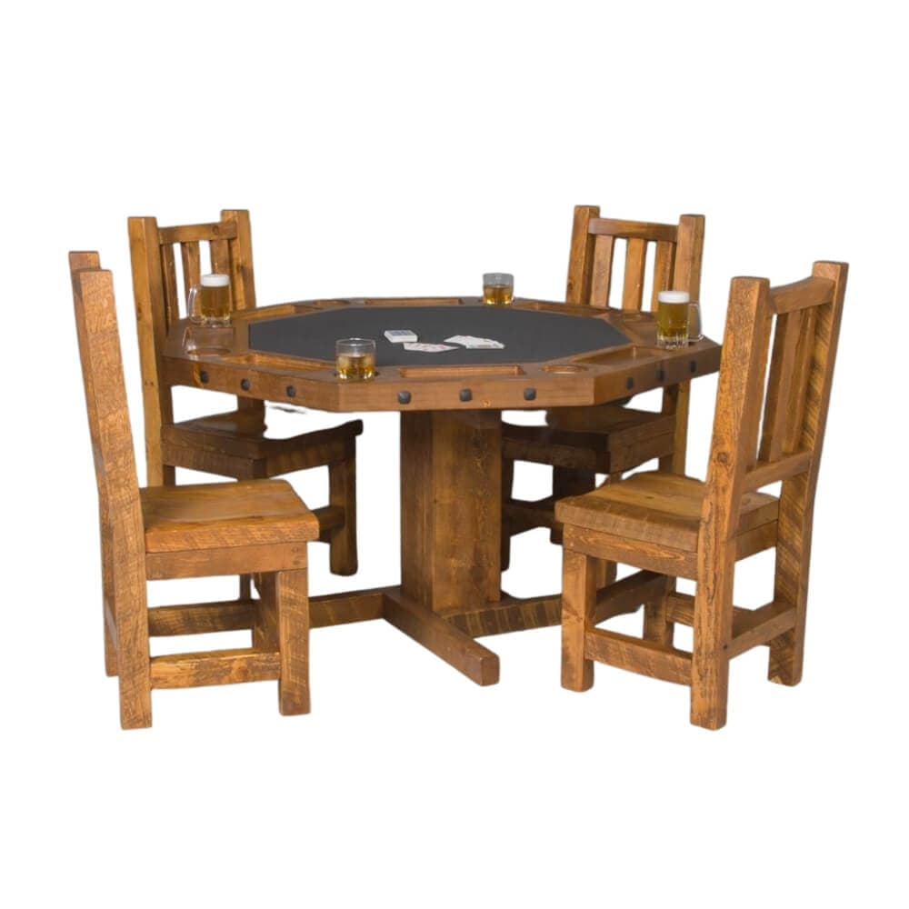 Caldwell Brook Barnwood Poker Table | Cabin Place – The Cabin Place