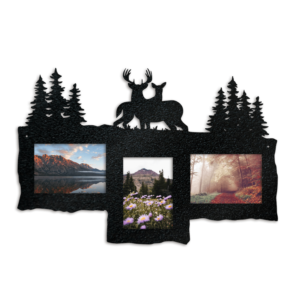Deer Triple Photo Frame | Cabin Place