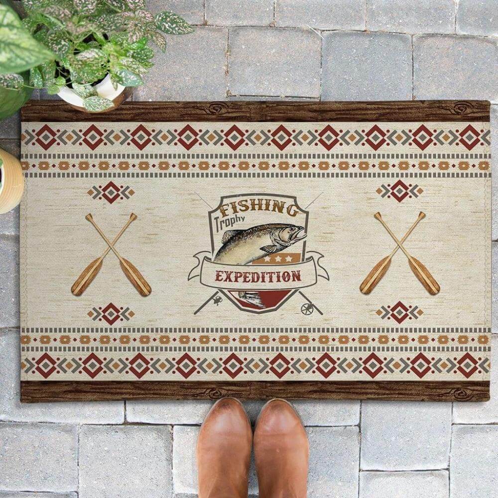 Fishing Club Outdoor Door Mat | Cabin Place – The Cabin Place