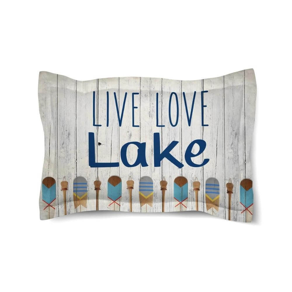 Live Love Lake Standard Sham | Cabin Place – The Cabin Place