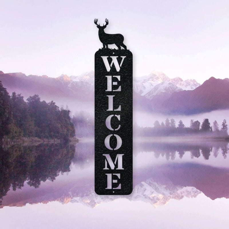 Deer Metal Welcome Sign | Cabin Place