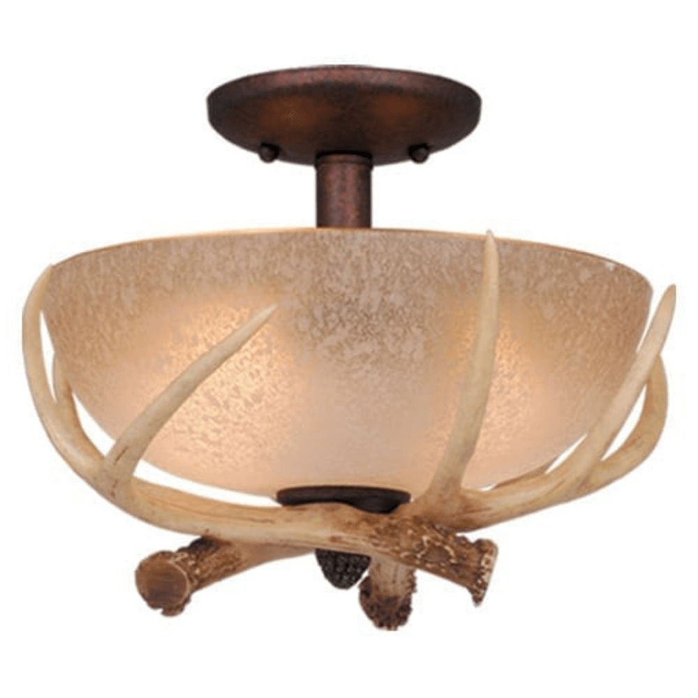 Tavern 2 Light Semi Flush Ceiling Fixture | Cabin Place