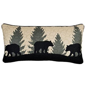 Forest Trail Bear Scene Pillow | Cabin Place