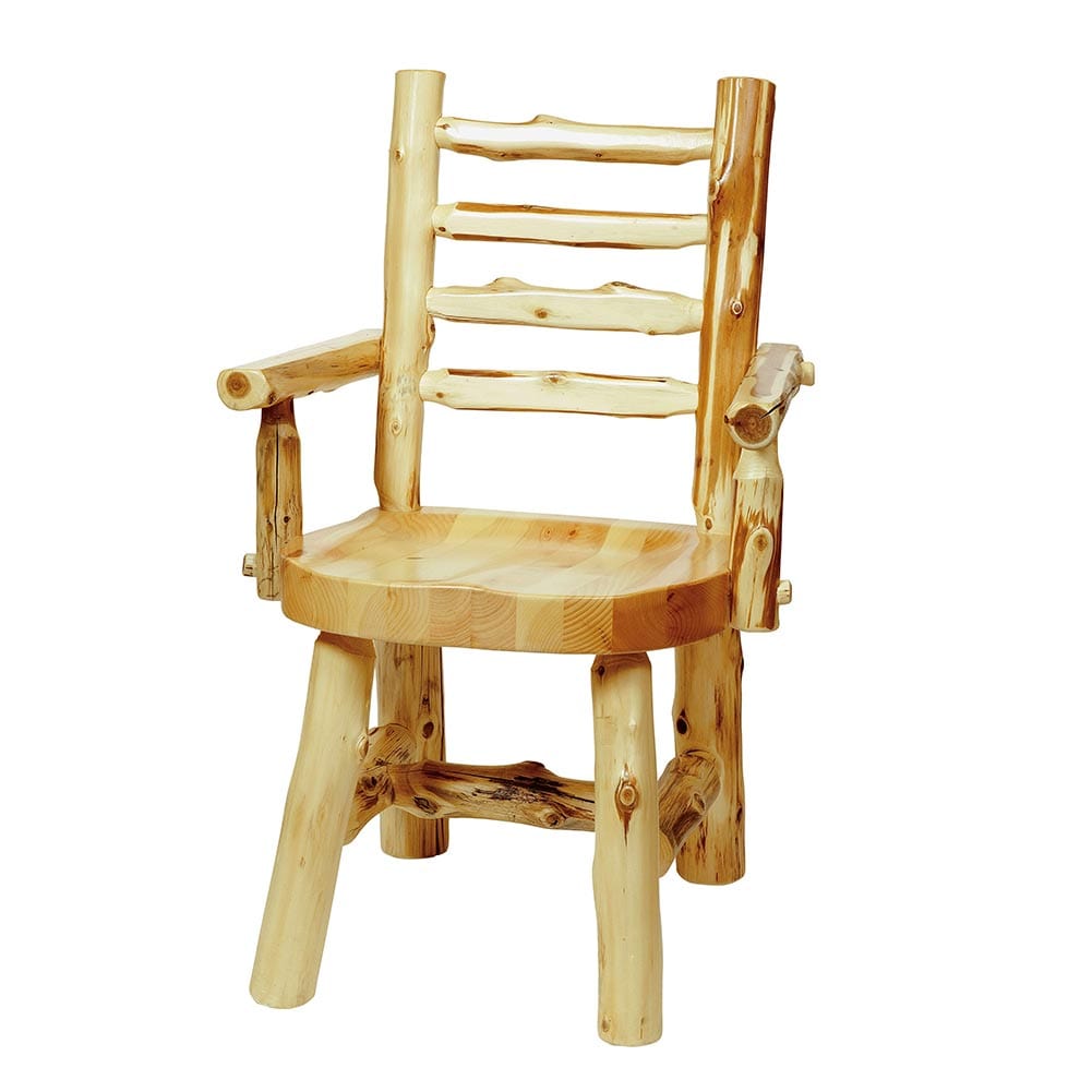 Ladder-back Log Arm Chair | Cabin Place