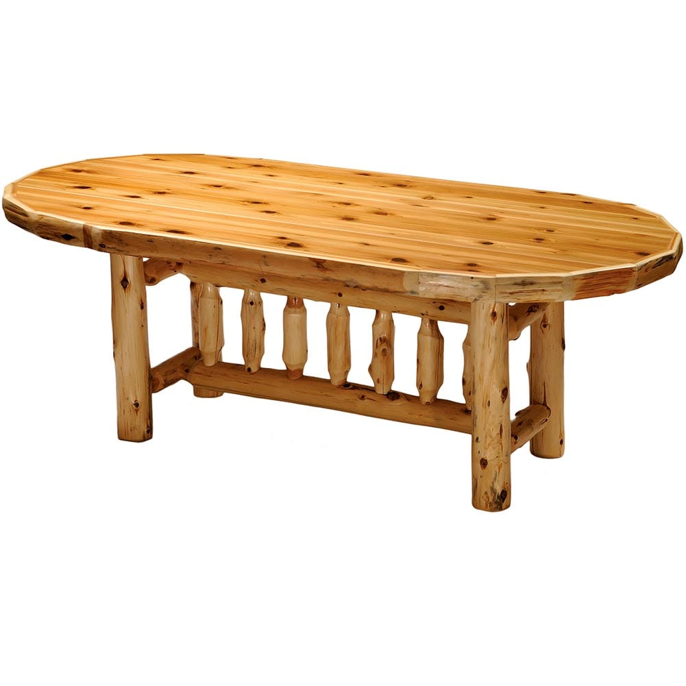 Log Oval Dining Table | Cabin Place – The Cabin Place