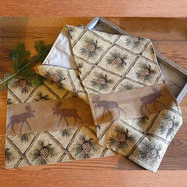 Pine Ridge Moose Table Runner | Cabin Place – The Cabin Place