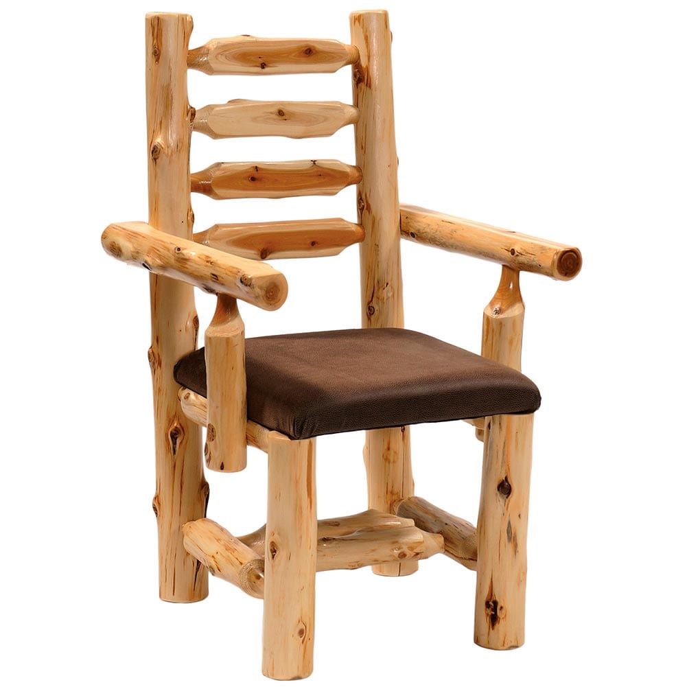 Upholstered Log Arm Chair | Cabin Place – The Cabin Place